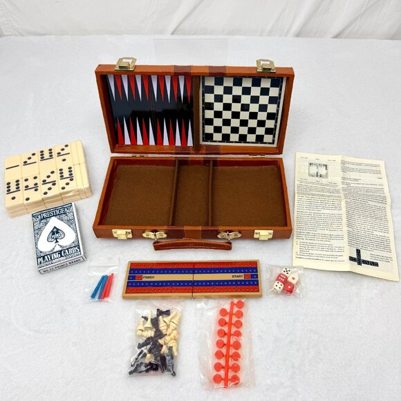 Unbranded | Games | Vintage Travel Briefcase Style 5 In Board Game ...